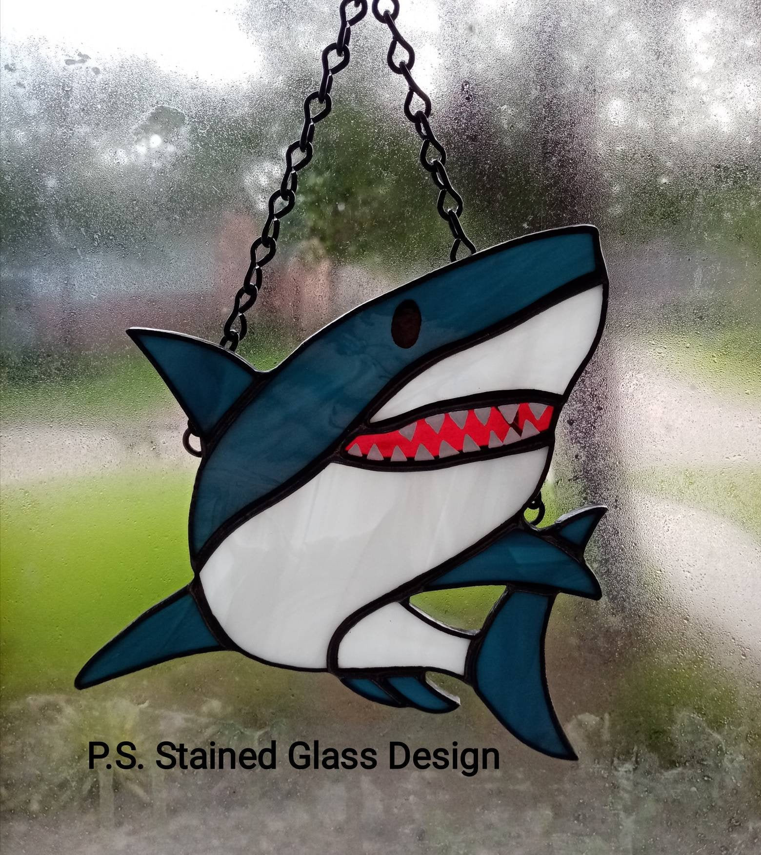 Stained Glass Shark | Etsy