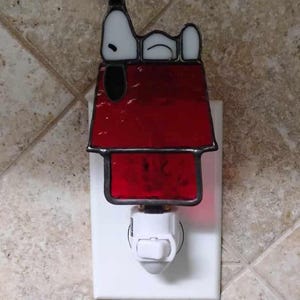 Stained Glass Snoopy Night Light - Etsy