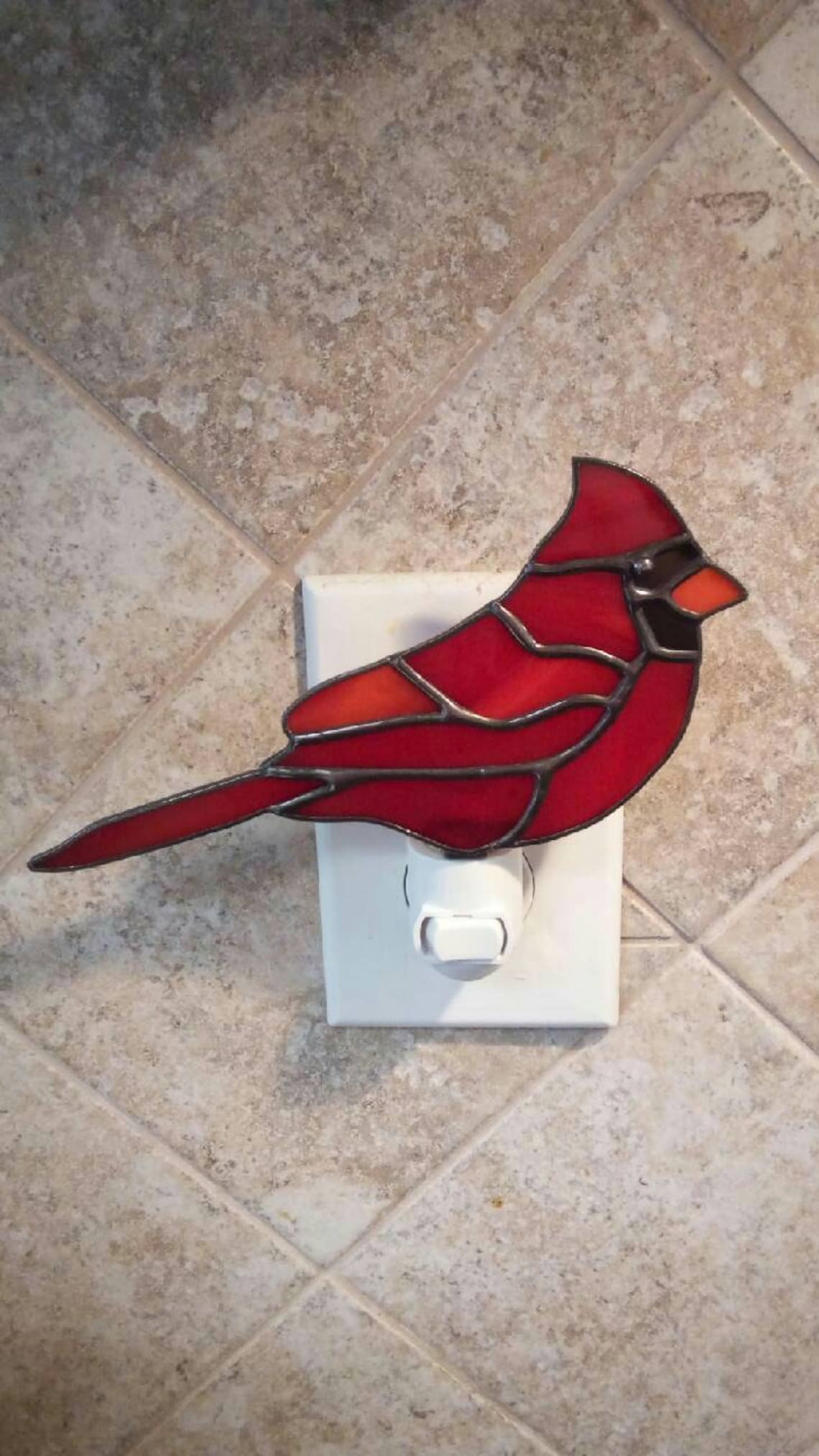 Stained Glass Cardinal Night Light - Etsy