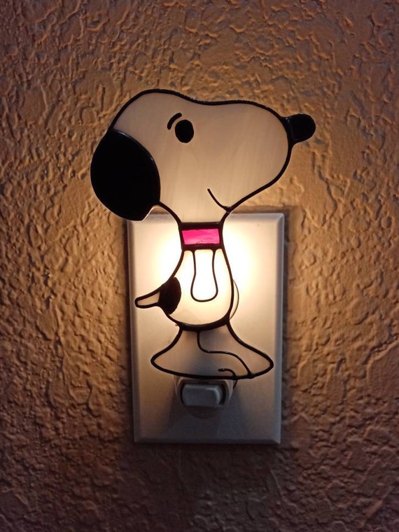 Stained Glass Snoopy Night Light | Etsy