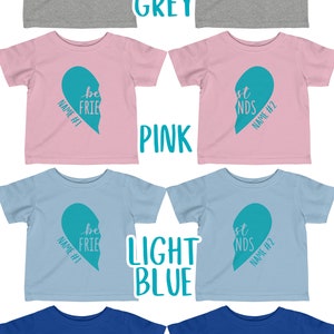 Infant BFF Broken Heart T-shirt Custom Best Friends Shirt Baby ...