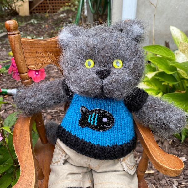 Russian Blue Cat Stuffed Animal - Etsy