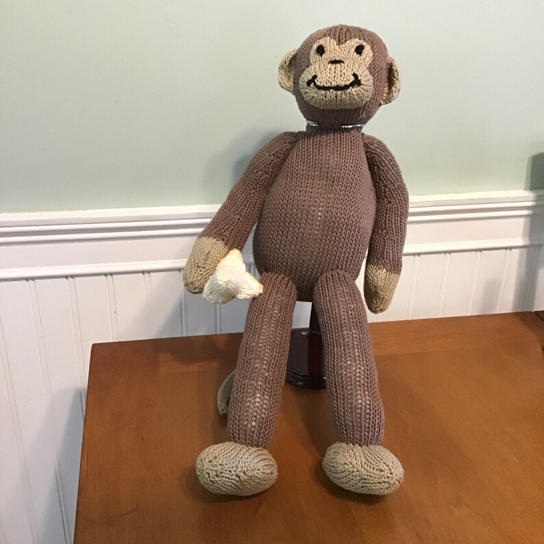 Custom Order Hand Knit Micah The Monkey Doll | Etsy