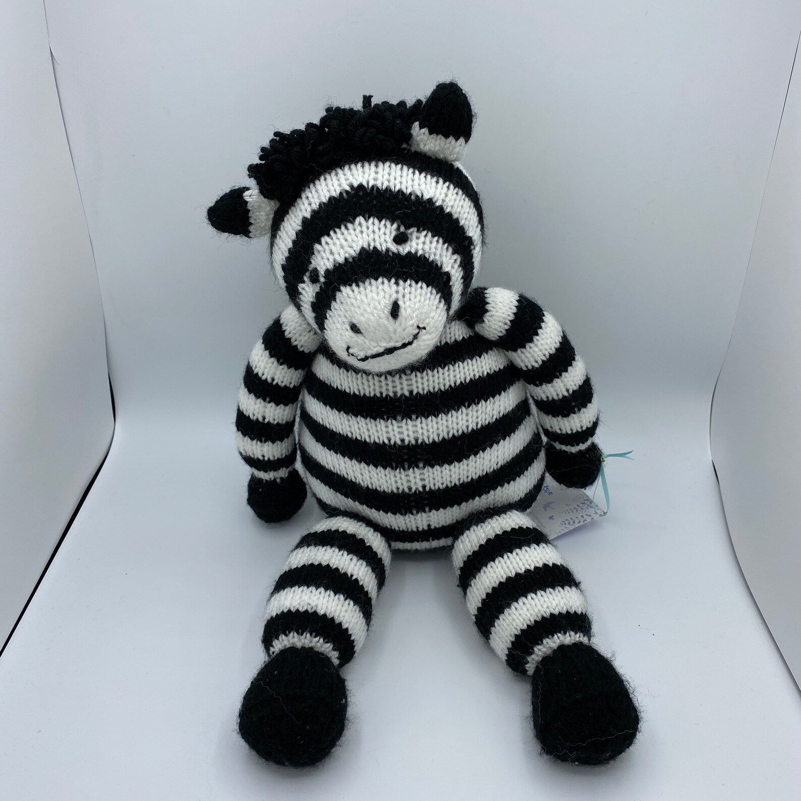 Hand Knit zeke the Zebra Doll - Etsy