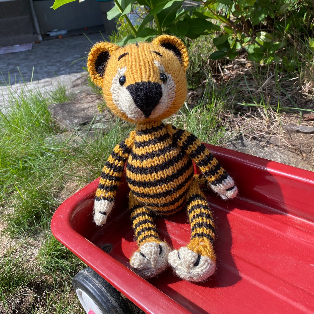 Tiny Tim the Hand Knit Baby Tiger Stuffed Animal Tiger, Hand Knit ...