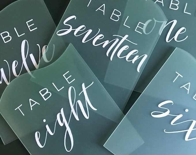 Sea Glass Table Numbers Beach Wedding Decor Table Numbers - Etsy