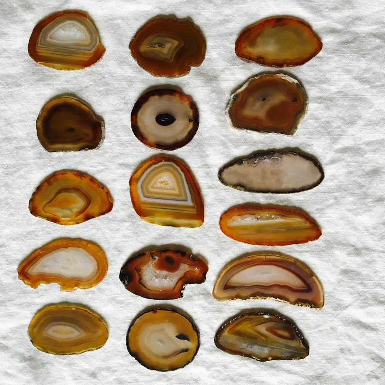 Agate Slice Place Cards With Calligraphy, Agate Escort Cards, Wedding ...