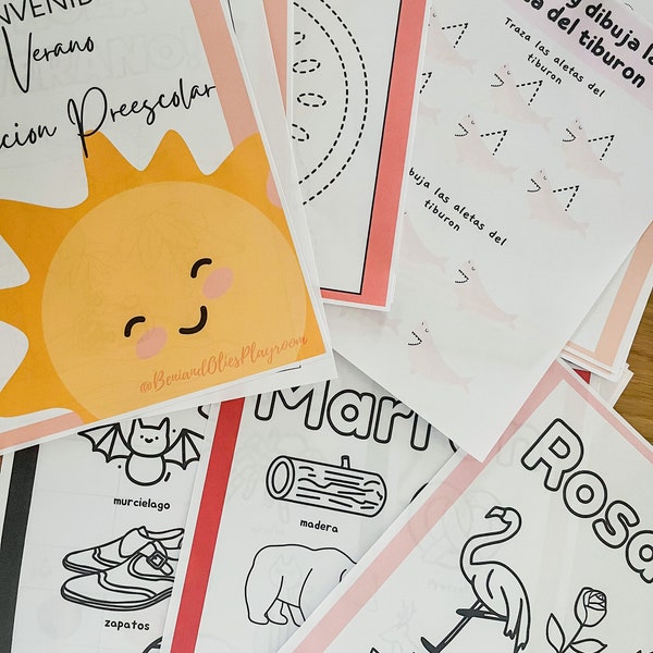 Prek Worksheets Spanish - Etsy