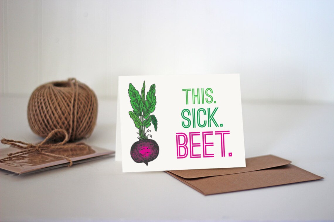 Birthday Card This. Sick. Beet. | Etsy