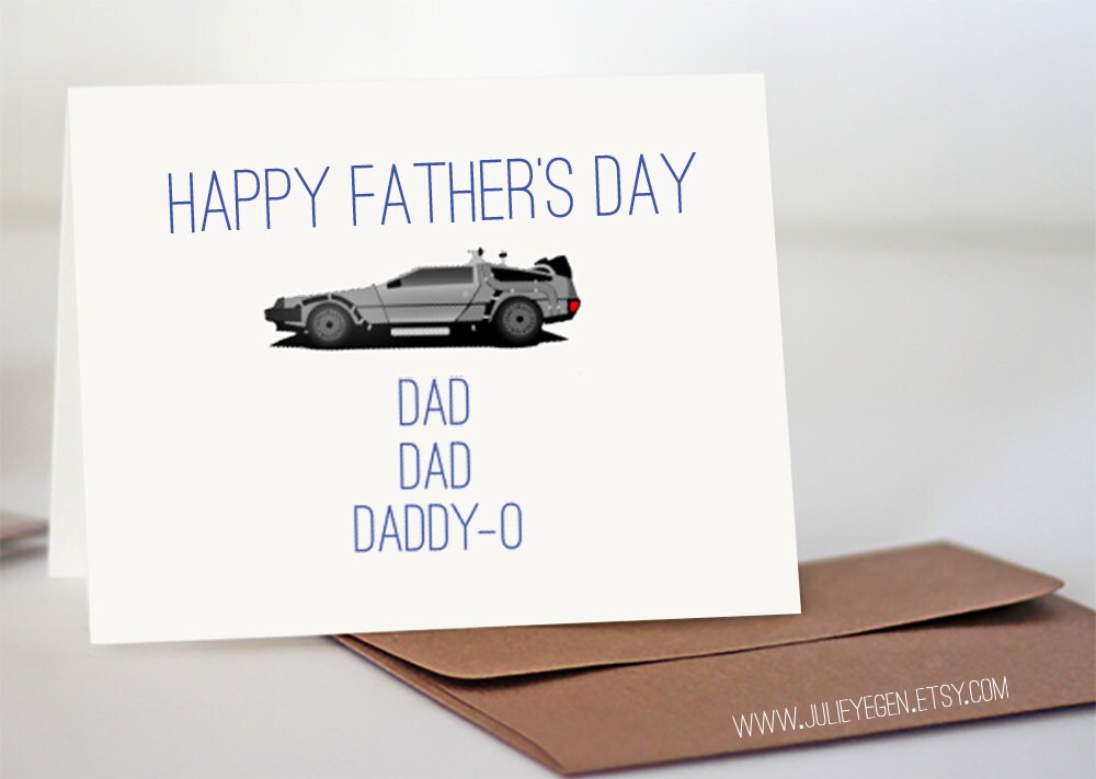 Father's Day/birthday Card Back to the Future Dad Dad | Etsy