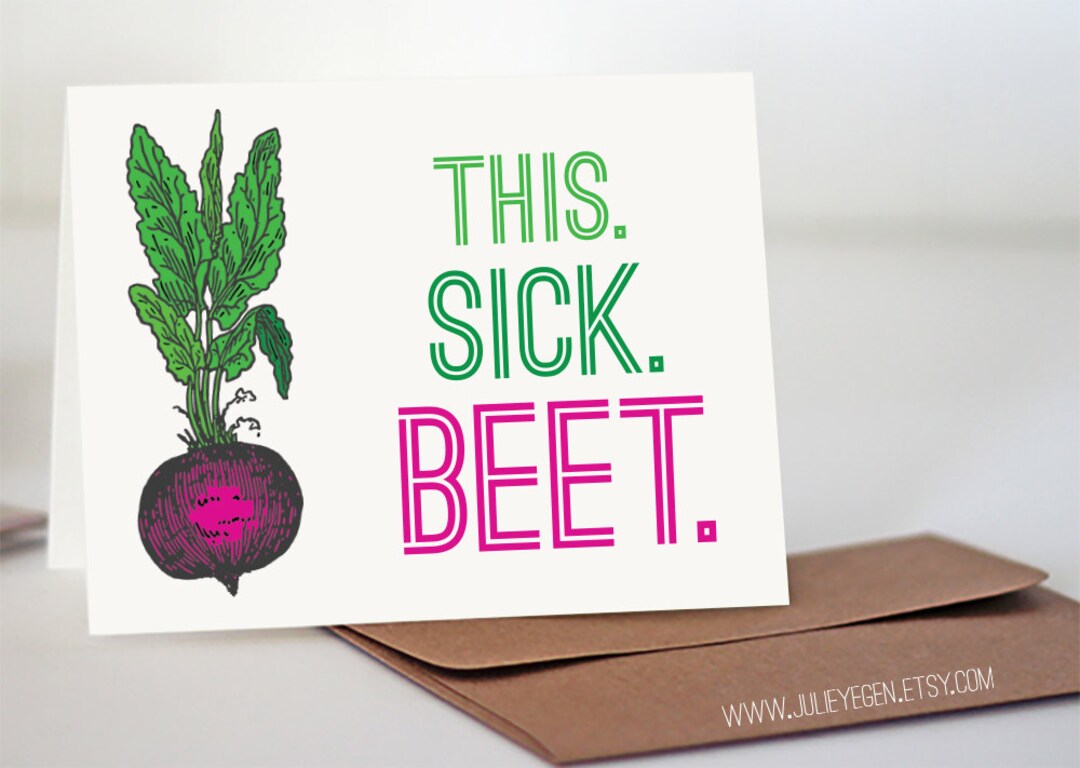 Birthday Card This. Sick. Beet. - Etsy