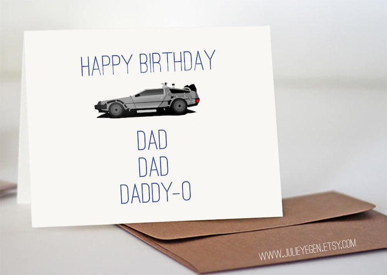 Father's Day/birthday Card Back to the Future Dad Dad - Etsy