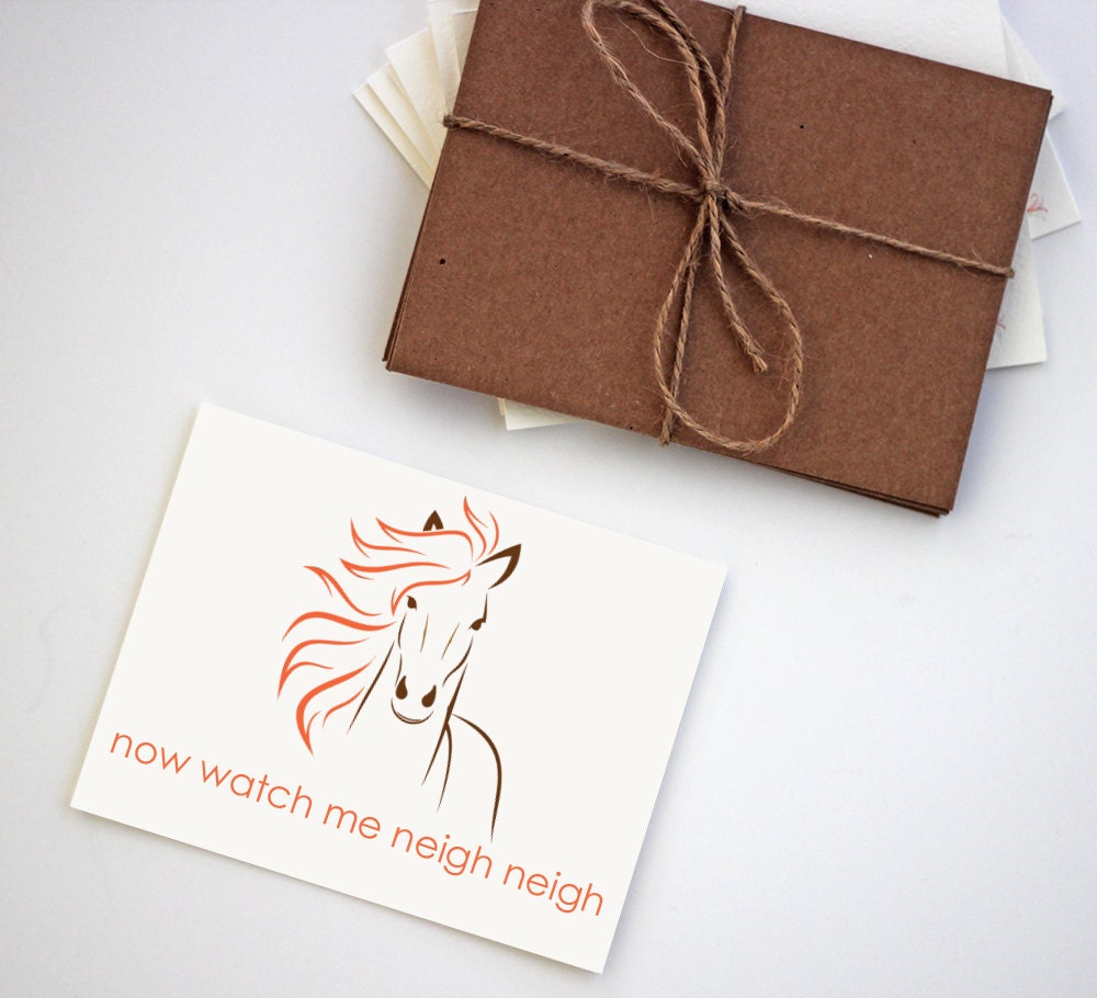 Funny Birthday Card Now Watch Me Neigh Neigh - Etsy