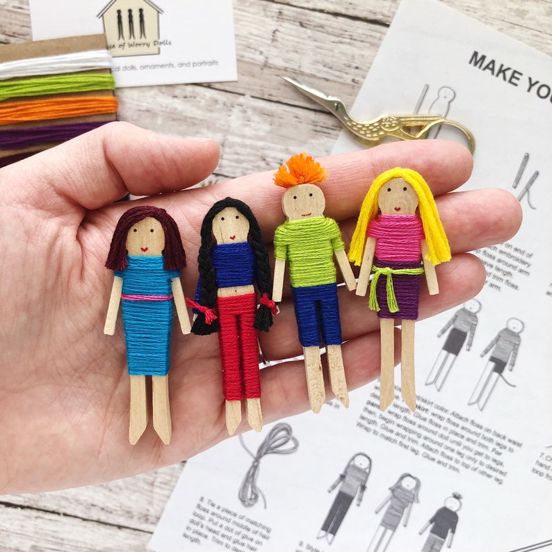 Make Your Own Worry Doll Kit Kids Craft Kit Homeschool | Etsy Make Your Own Worry Doll Kit Kids Craft Kit Homeschool | Etsy