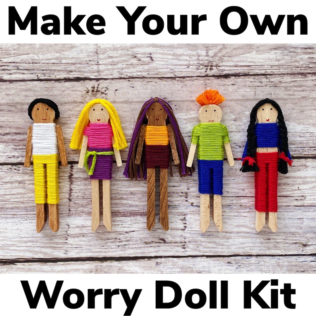 Make Your Own Worry Doll Kit | Kids Stocking Stuffer | Kids Craft Kit ...