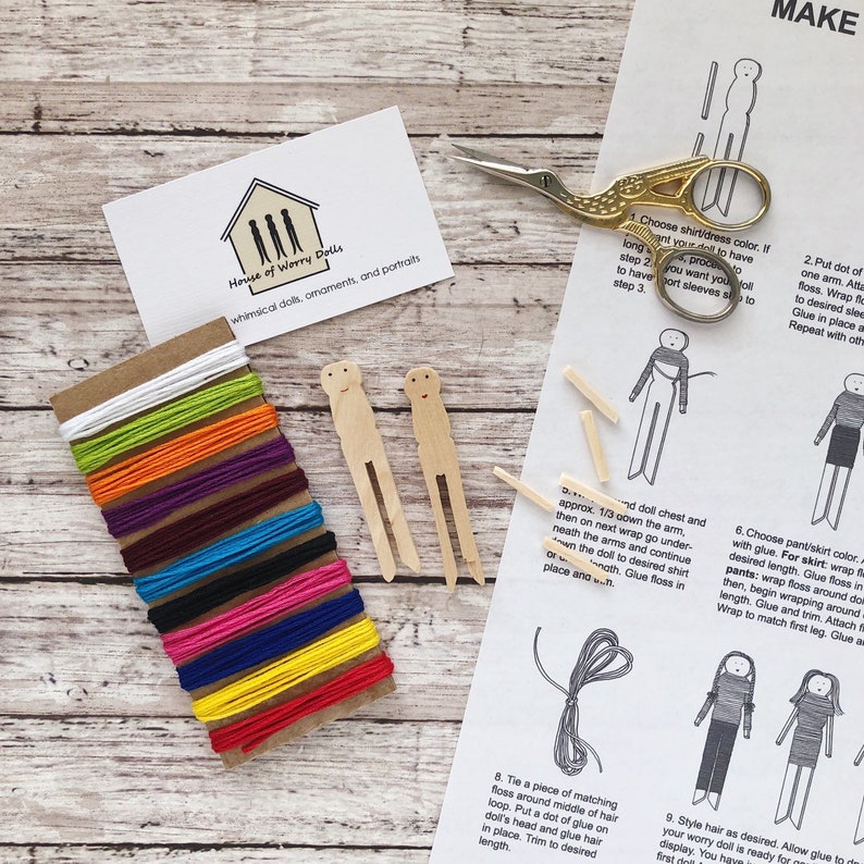 Make Your Own Worry Doll Kit Kids Craft Kit Homeschool | Etsy Make Your Own Worry Doll Kit Kids Craft Kit Homeschool | Etsy