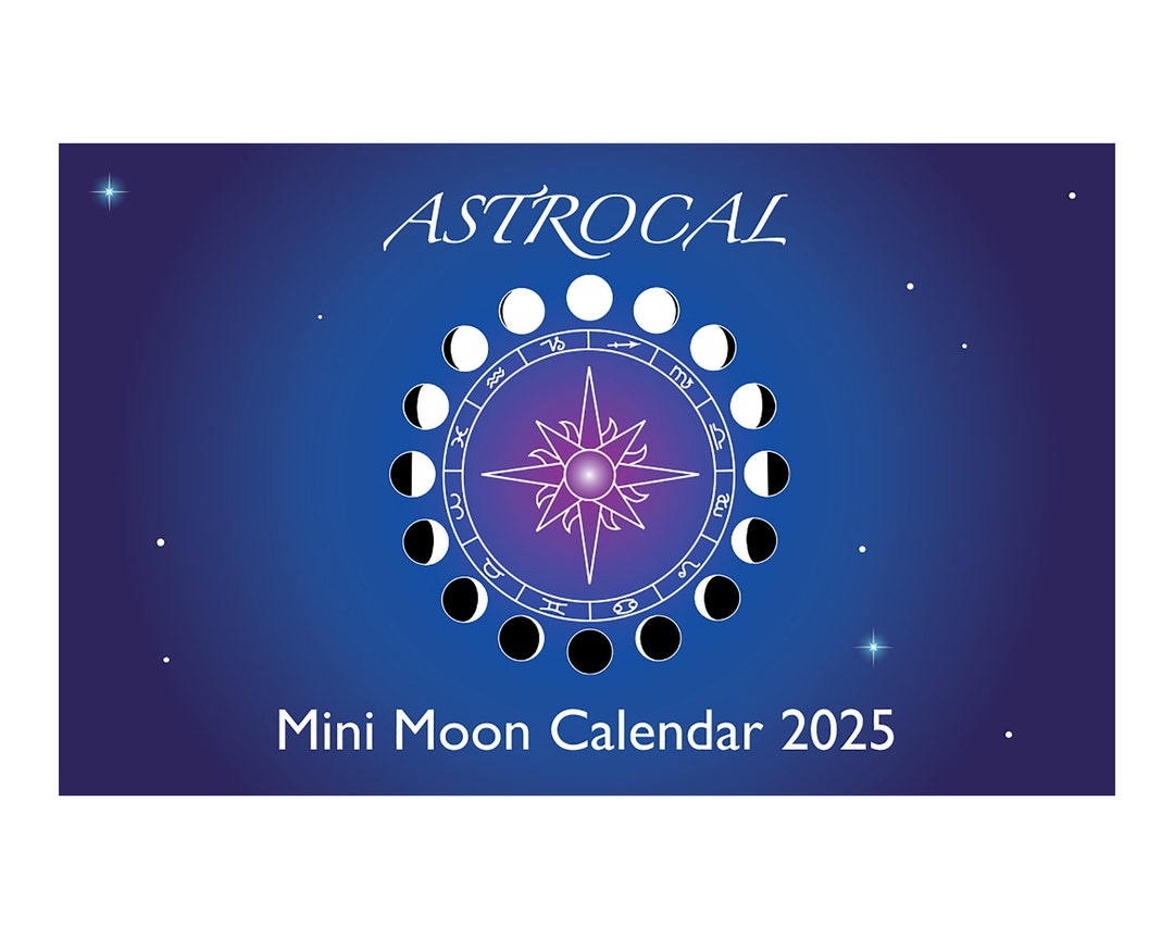 Astrocal Moon Calendar Mini 2025 UK Lunar Phases - Etsy UK