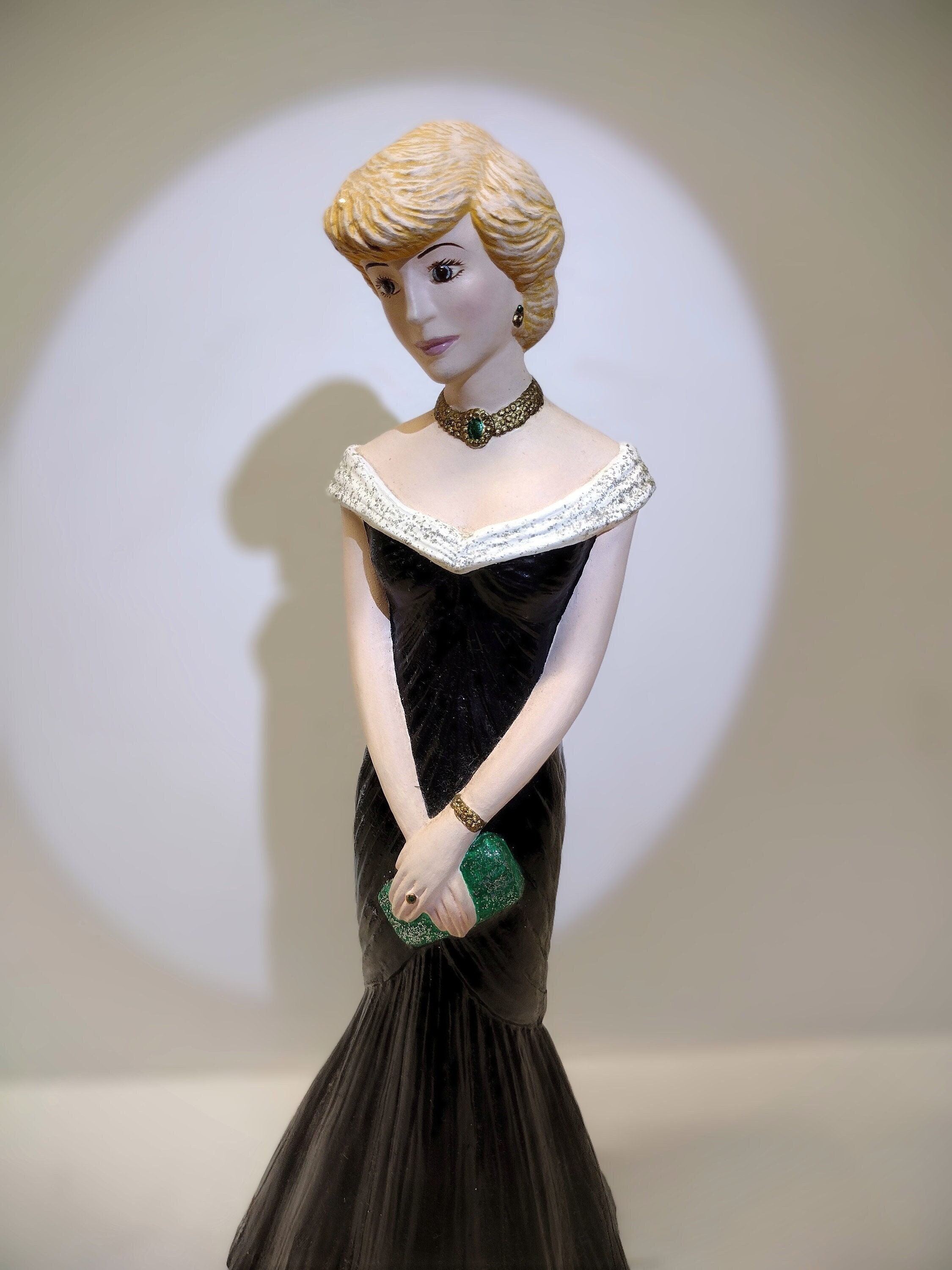 Vintage Lady Di Royal Princess of Wales Diana Black Dress Ceramic ...
