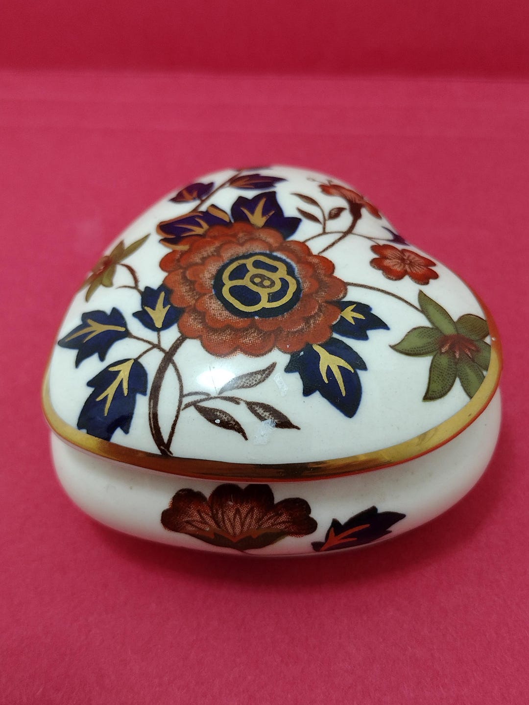 Vintage Royal Worcester Palissy Heart Shaped Porcelain Trinket ...