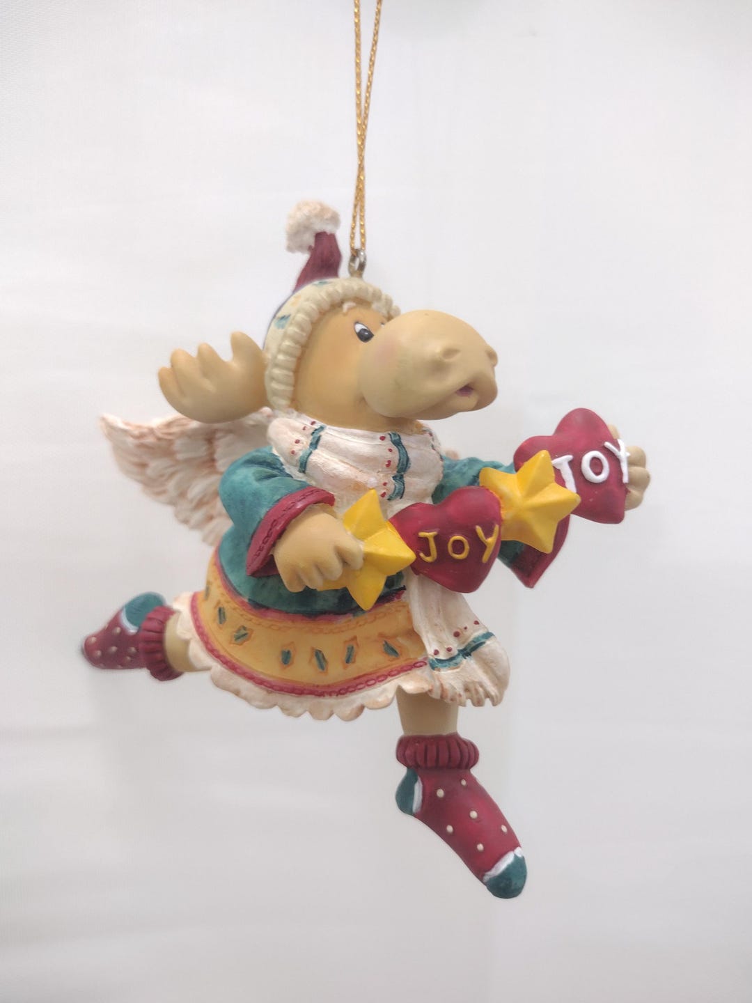 Vintage Hallmark Winged Angel Joy Toy Moose Ballerina Ornament: Holiday ...