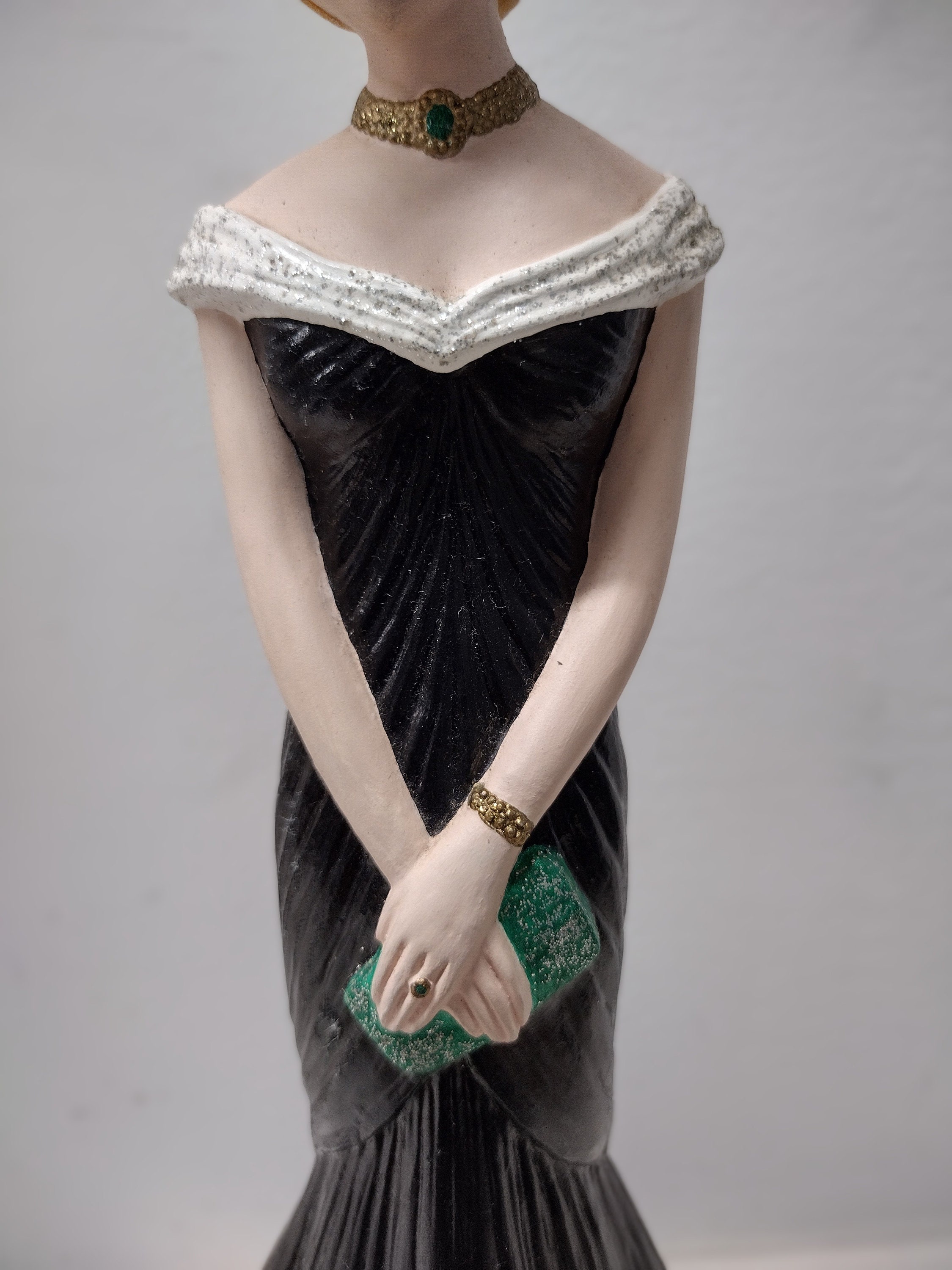 Vintage Lady Di Royal Princess of Wales Diana Black Dress Ceramic ...