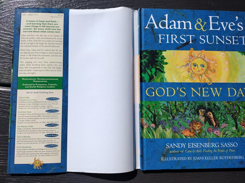 Vintage Children's Book: Adam and Eve's First Sunset, Sandy Eisenberg ...