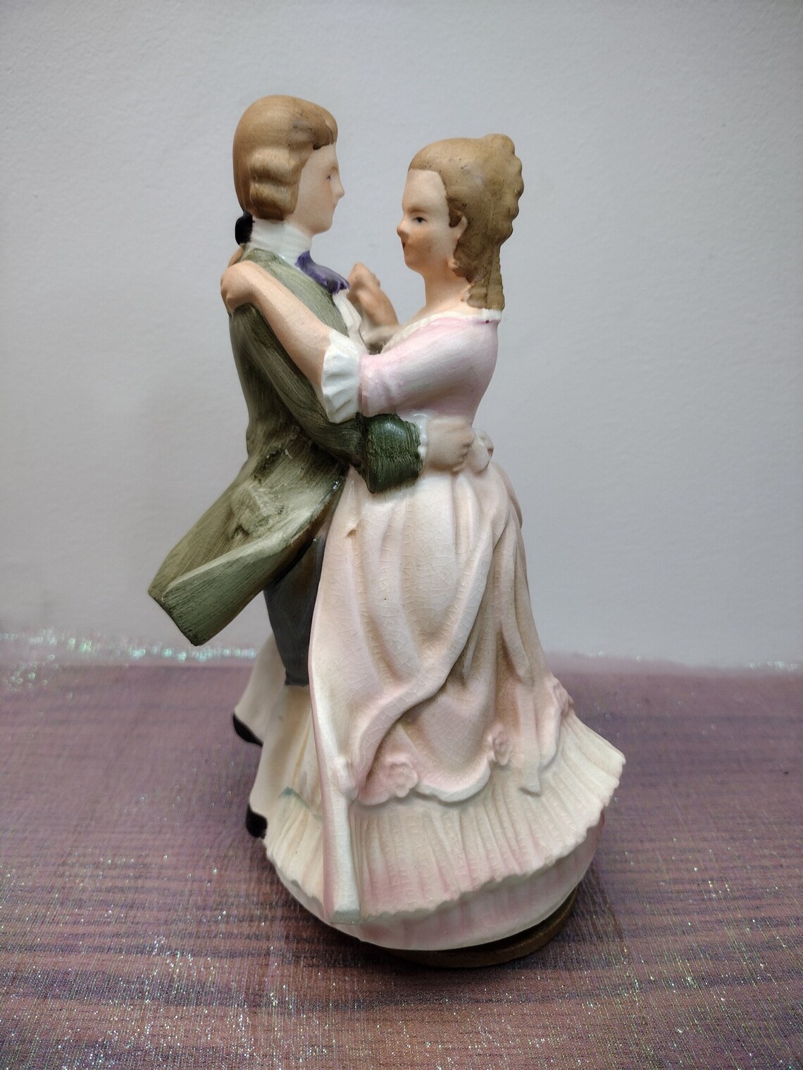 Vintage Bisque Porcelain Music Box: Dancing Couple, Lara's Theme - Etsy
