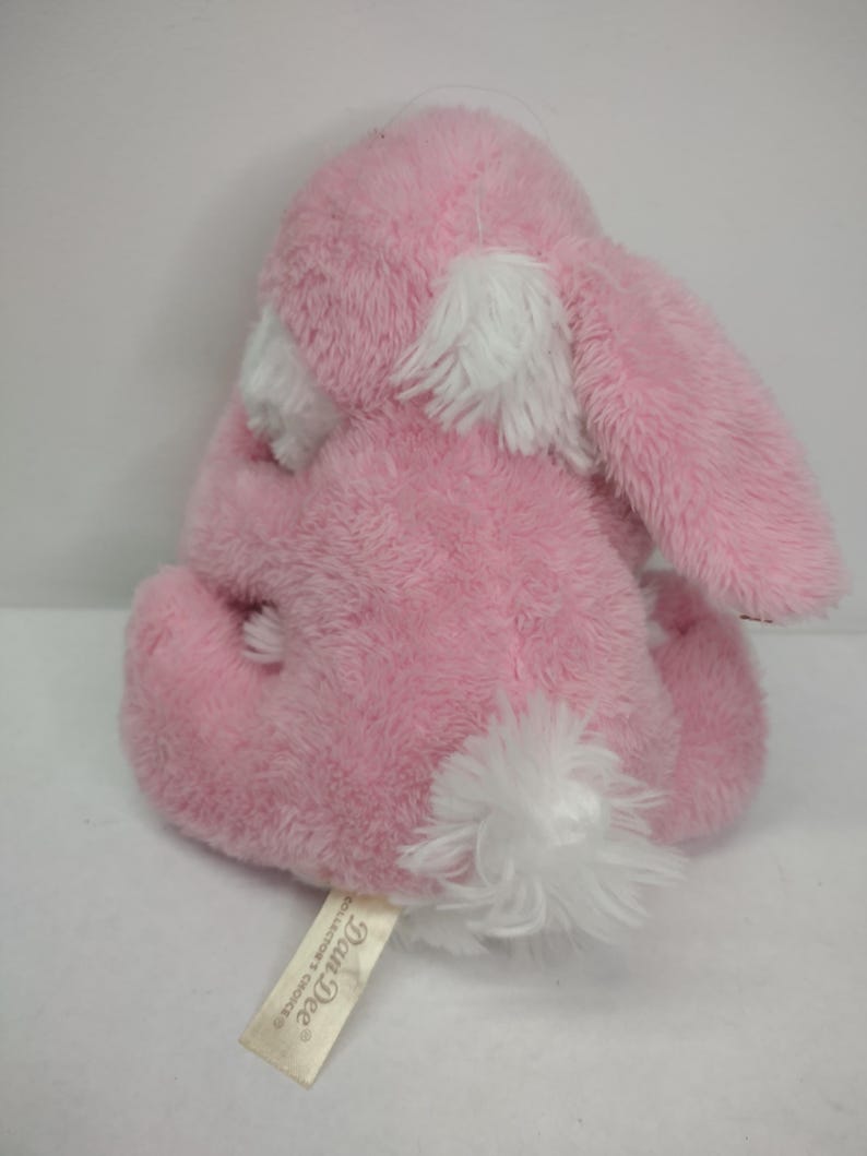Vintage Dan Dee Collectors Choice Plush Easter Bunny Rabbit Pink White ...