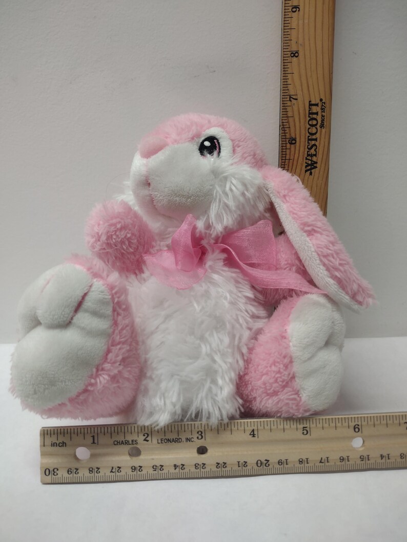 Vintage Dan Dee Collectors Choice Plush Easter Bunny Rabbit Pink White ...