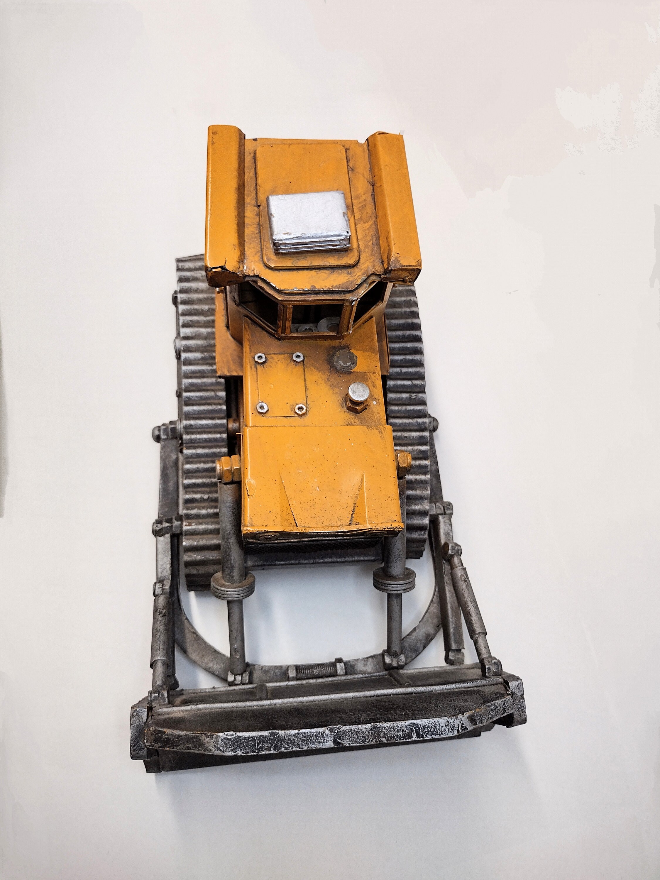 Vintage Model Yellow Bulldozer Truck Historical Recreation Miniature ...