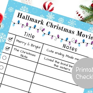 Hallmark Channel Christmas Movies Schedule Printable Checklist Tracker ...
