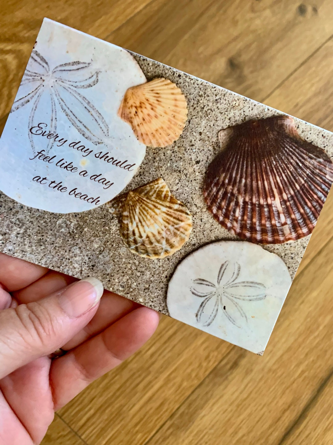 Printable Beach Theme Note Card Sea Shell Greeting Card Ocean Party ...