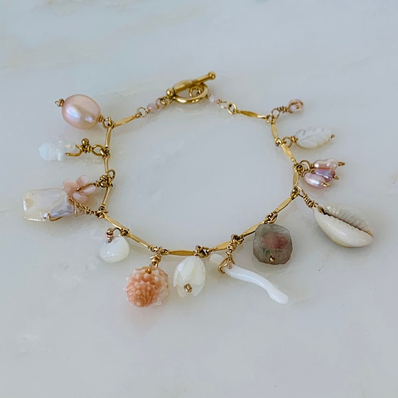 JILLIAN Rosy Outlook Charm Bracelet - Etsy