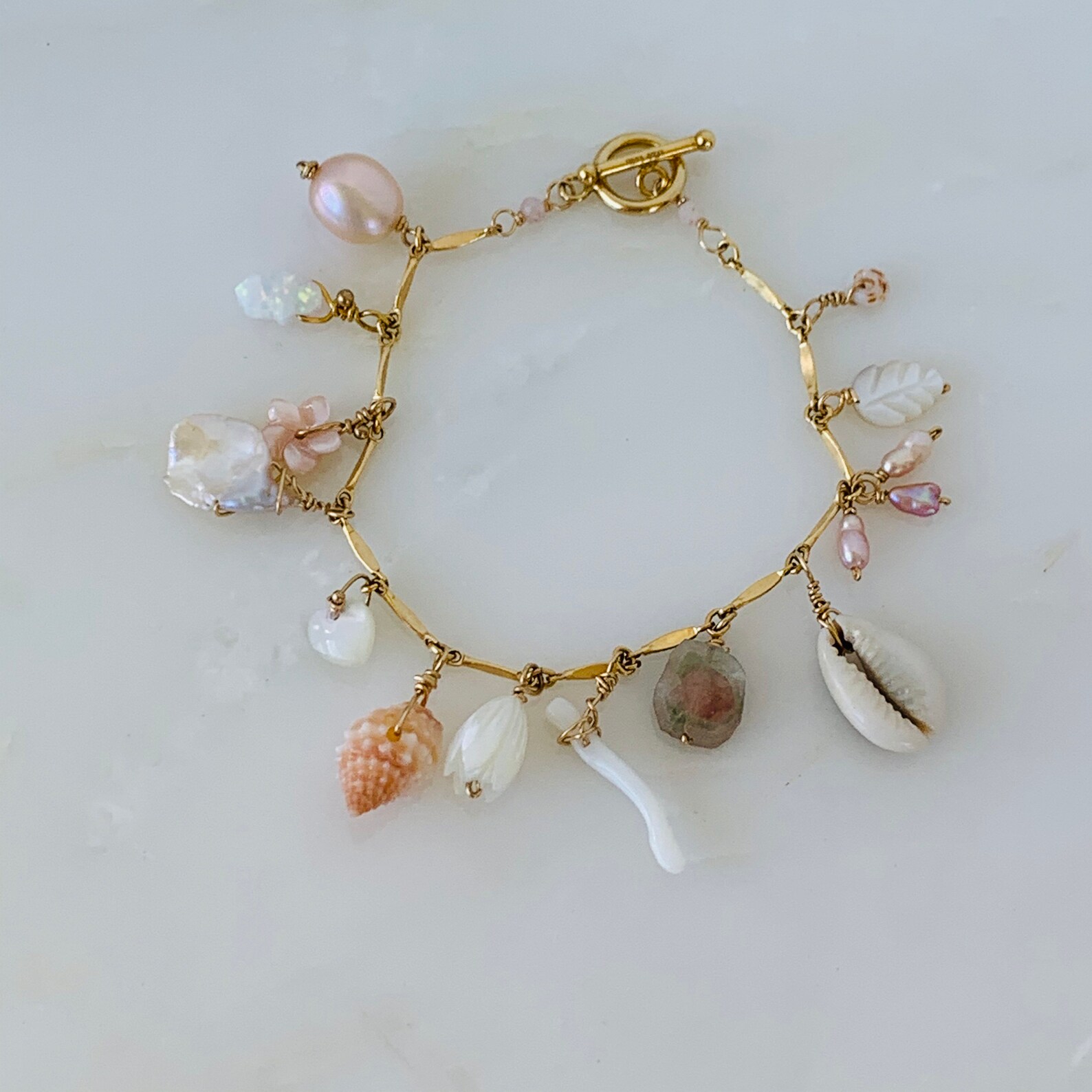 JILLIAN Rosy Outlook Charm Bracelet - Etsy