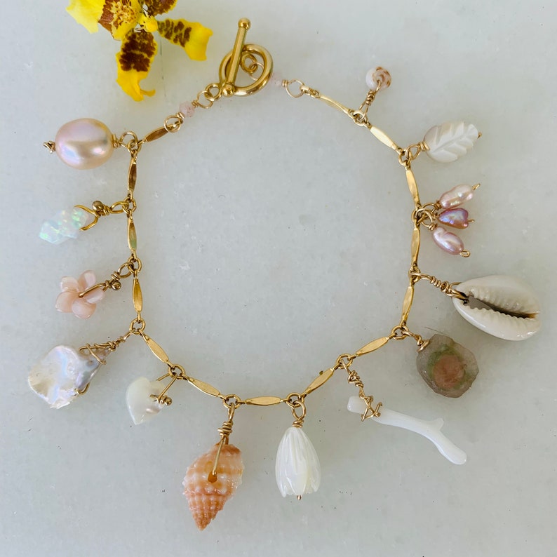 JILLIAN Rosy Outlook Charm Bracelet - Etsy