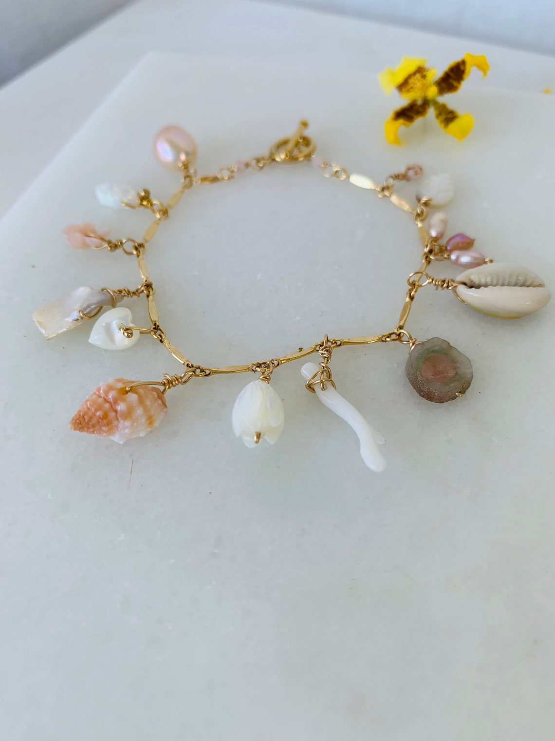 JILLIAN Rosy Outlook Charm Bracelet - Etsy