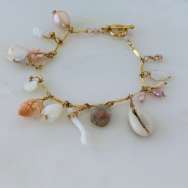 JILLIAN Rosy Outlook Charm Bracelet - Etsy