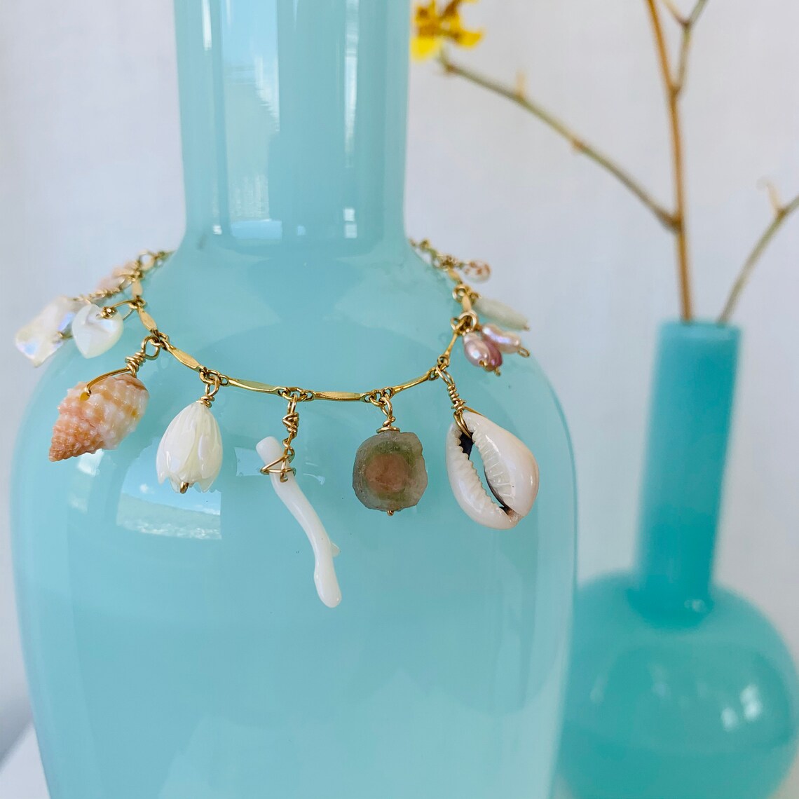 JILLIAN Rosy Outlook Charm Bracelet - Etsy