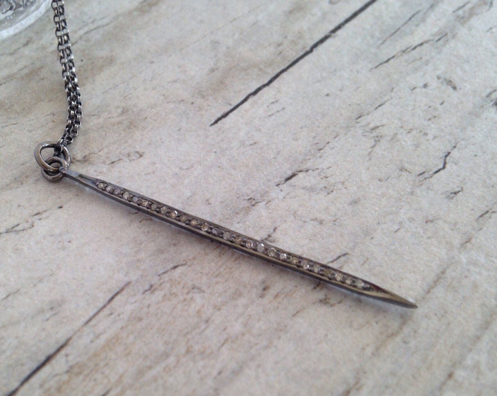 HADLEY Diamond Spike Necklace - Etsy