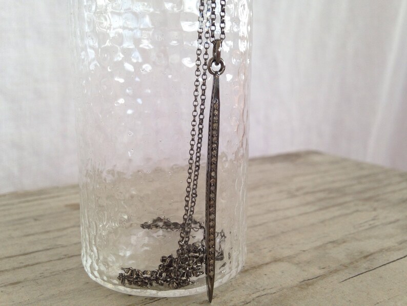 HADLEY Diamond Spike Necklace - Etsy