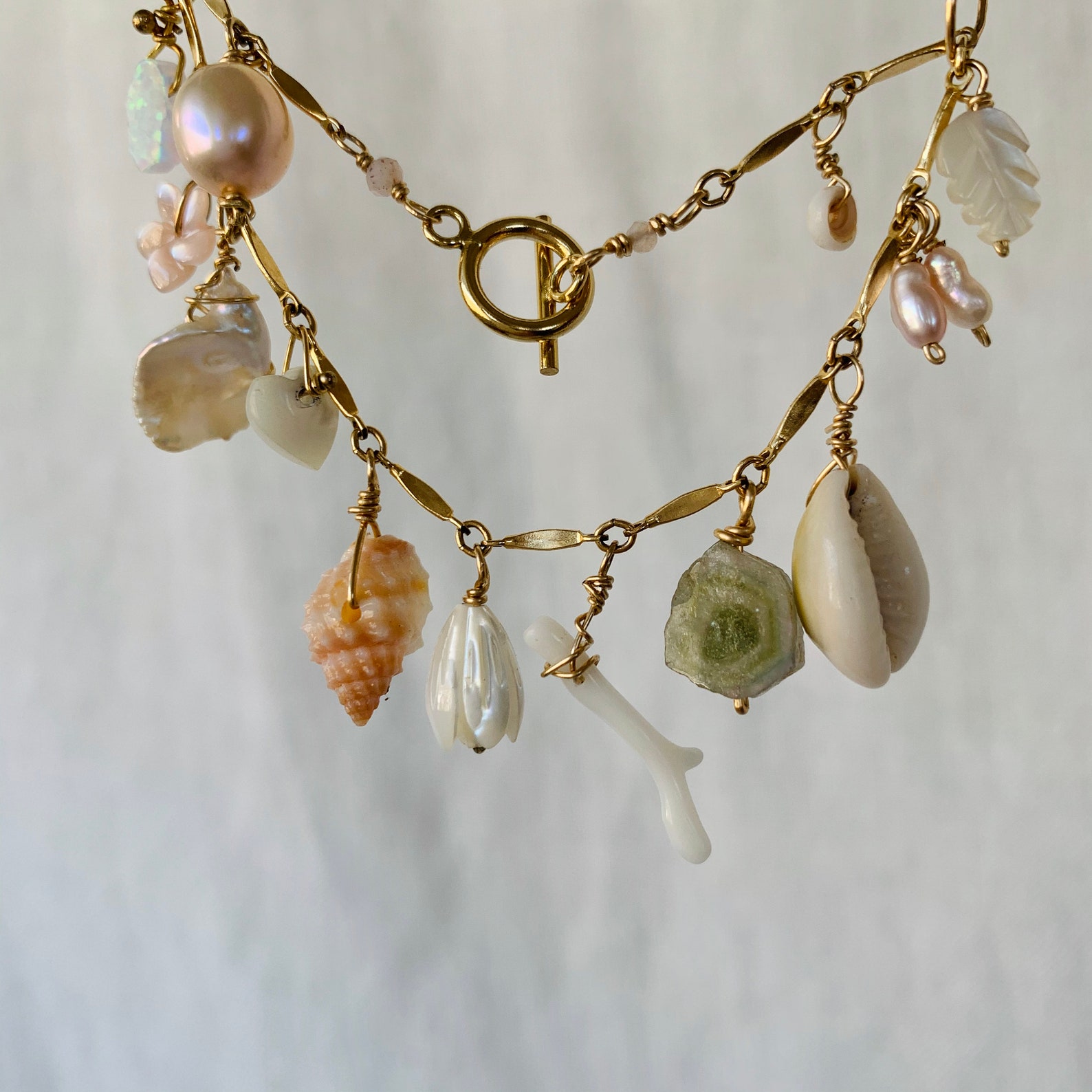 JILLIAN Rosy Outlook Charm Bracelet - Etsy