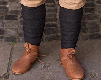 Medieval Leg Wraps Wool Winingas Light Grey | Etsy