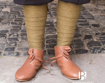 Medieval Leg Wraps Wool Winingas Dark Grey | Etsy