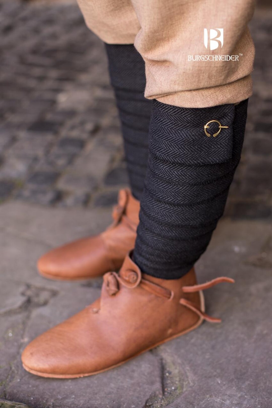 Medieval Leg Wraps - Herringbone Wool Winingas - Dark Grey - Etsy