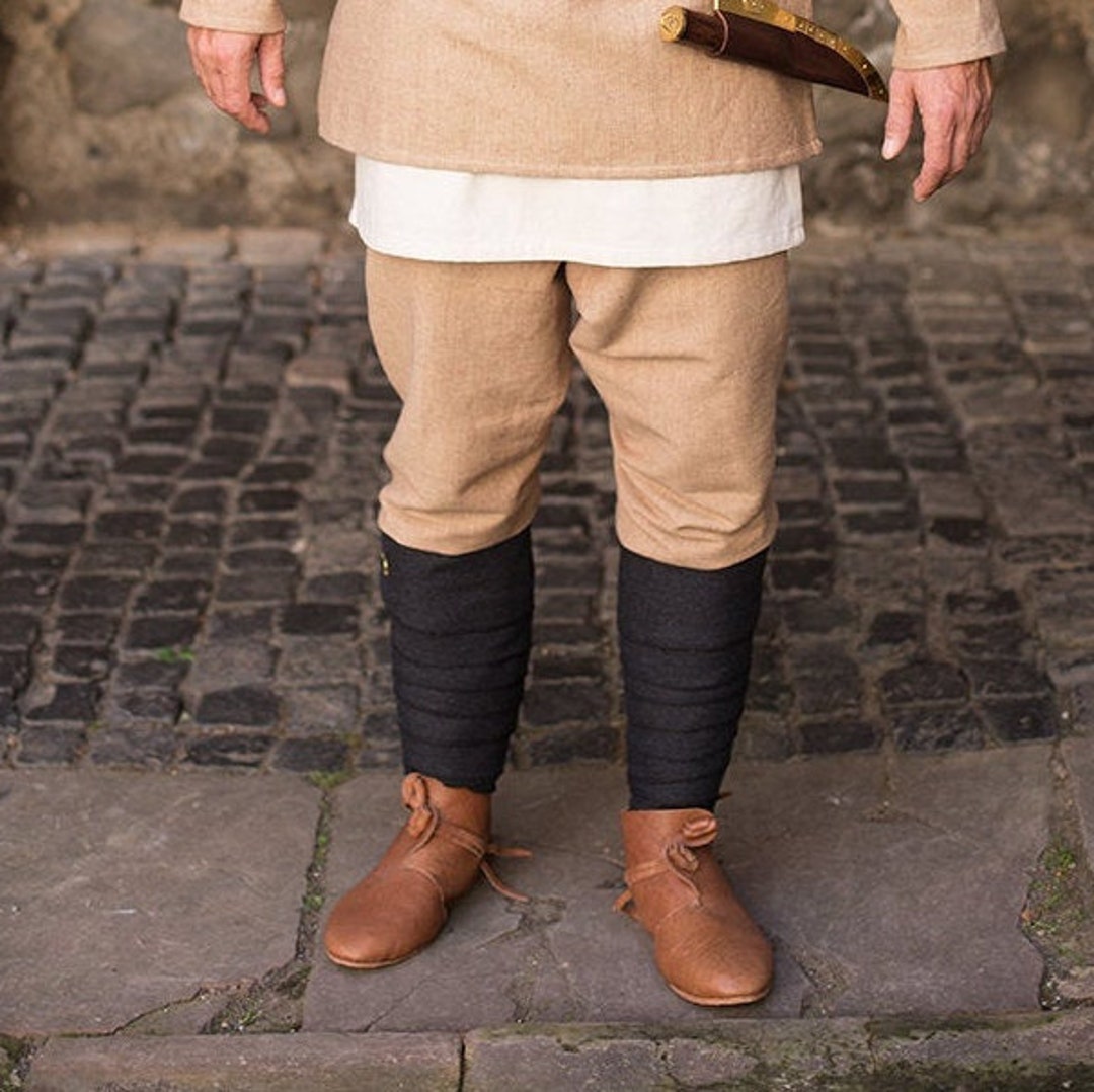 Medieval Leg Wraps - Wool Winingas - Dark Grey - Etsy