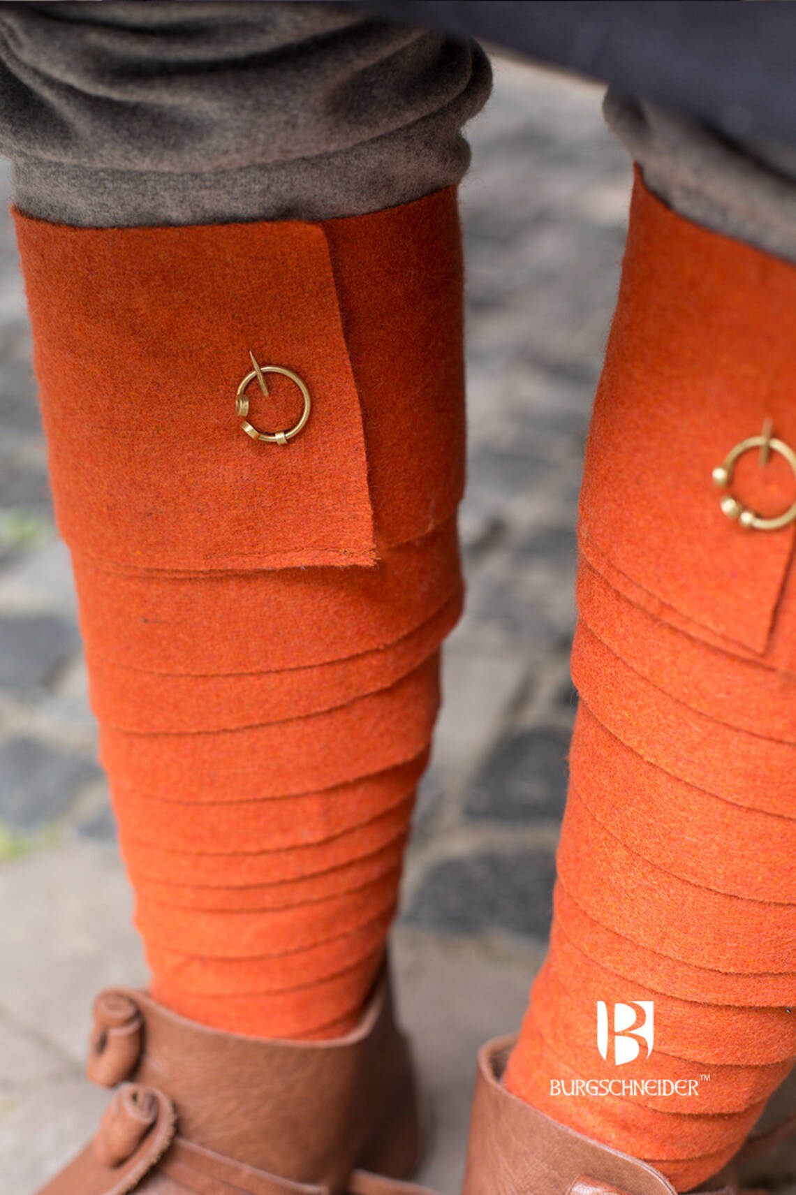 Medieval Leg Wraps - Wool Winingas - Orange - Etsy
