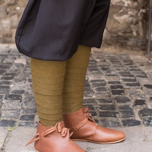 Medieval Leg Wraps - Wool Winingas - Autumn Green - Etsy
