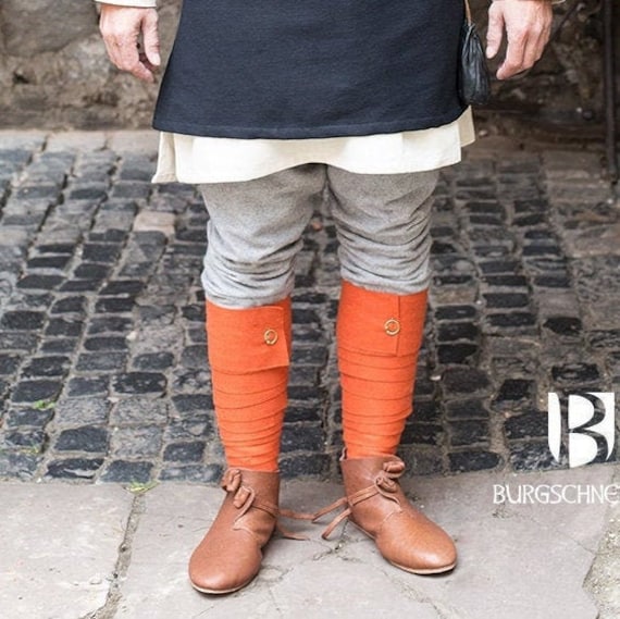 Medieval Leg Wraps Wool Winingas Orange | Etsy