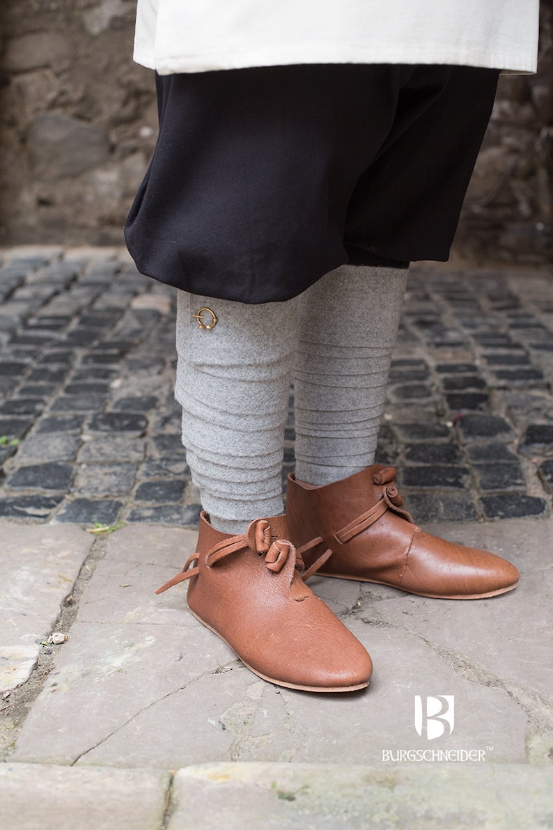 Medieval Leg Wraps Wool Winingas Light Grey | Etsy