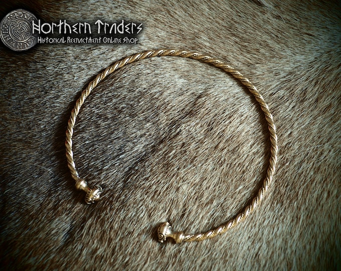 Forged Iron Neck Torc, Forged Torc, Viking Torc, Medieval Nordic Torc ...